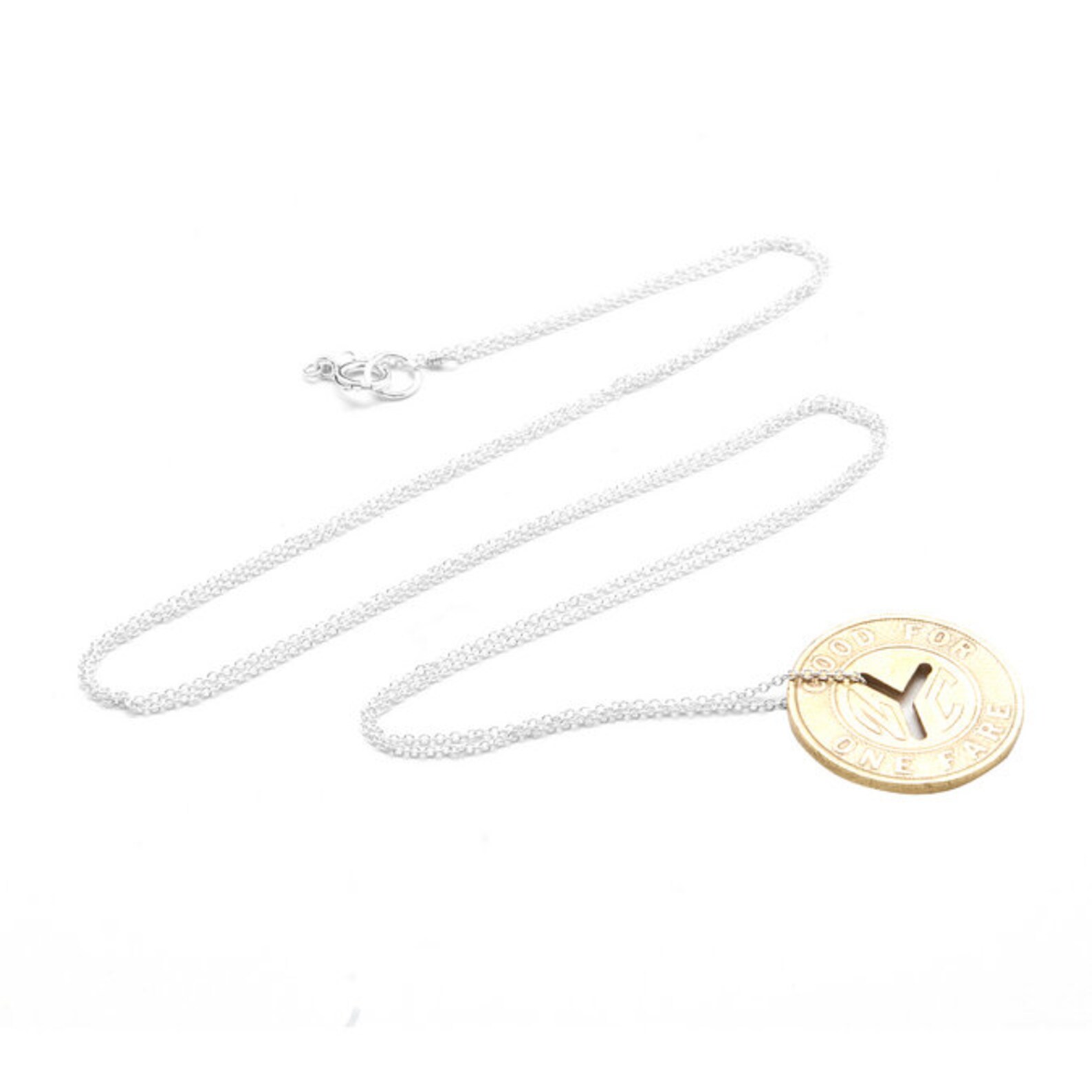 Subway Token Vintage NYC Short Necklace - Etsy
