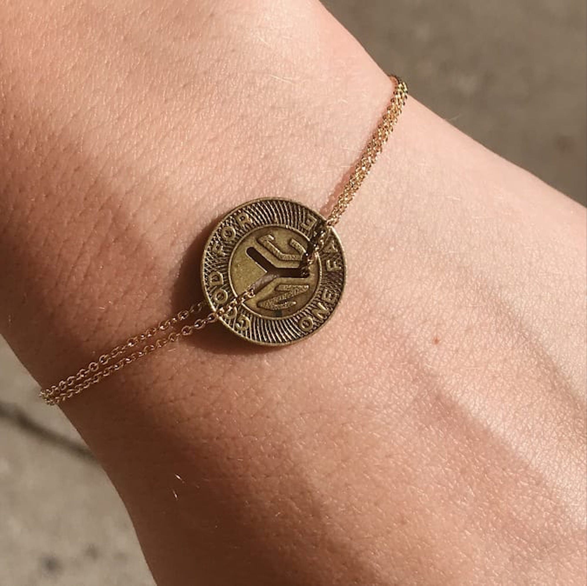 Vintage NYC Subway Token Bracelet - Etsy