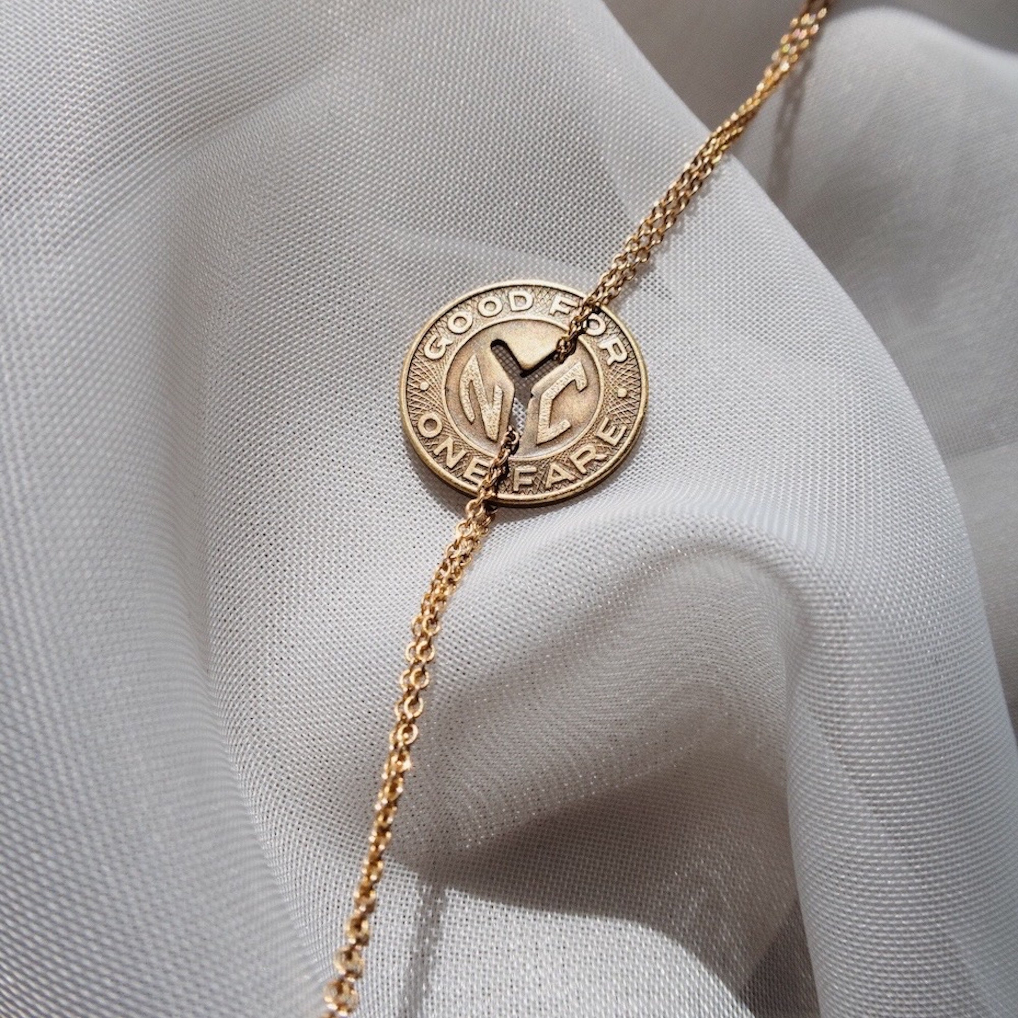 Vintage NYC Subway Token Bracelet - Etsy