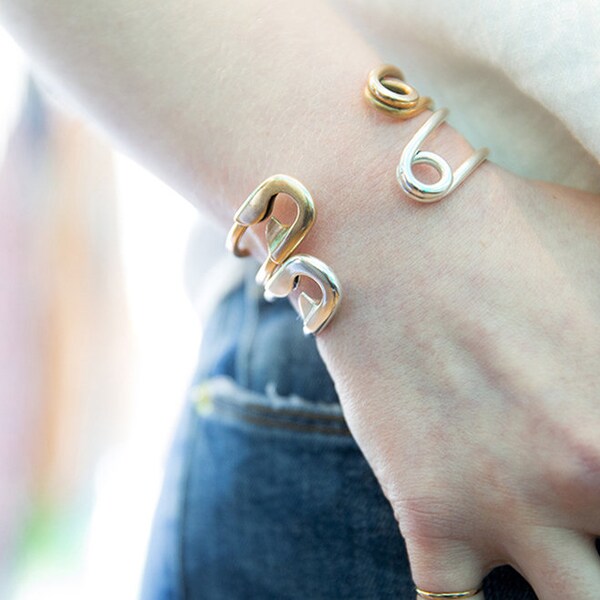Safety Pin Bangle - Etsy