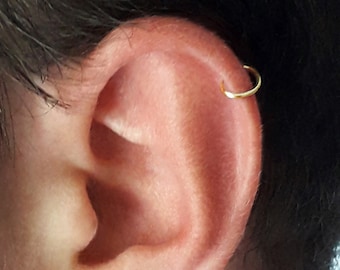 Helix Hoop Helix Ring Tragus Hoops Hugger Earrings Minimal | Etsy UK