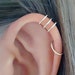 Helix Ear Cuff Silver Helix Hoops Gold Clip on Helix Hoop Ear Cuff ...