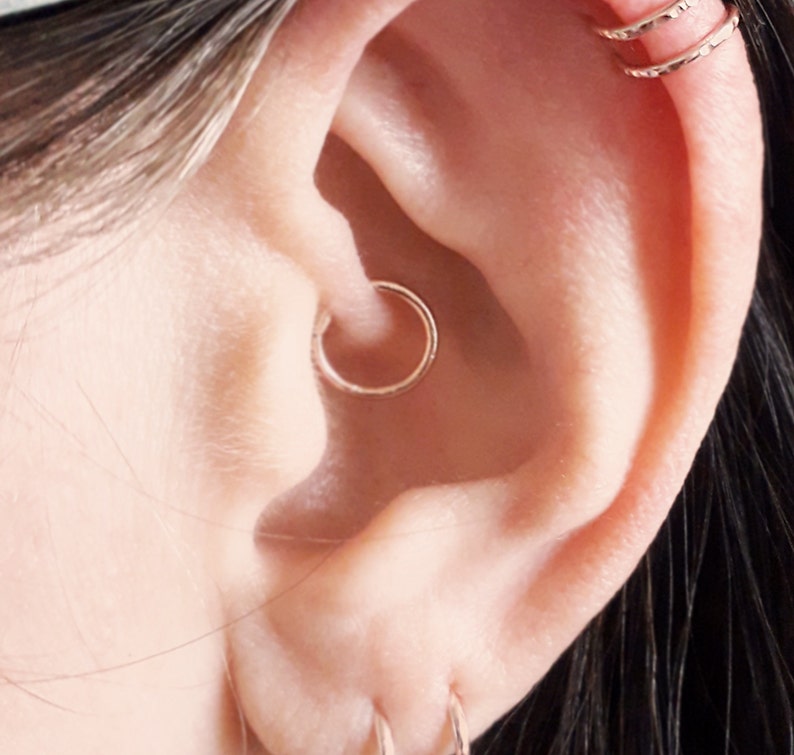 Rose Gold Filled Daith Hoop Helix Ring Cartilage Ring | Etsy