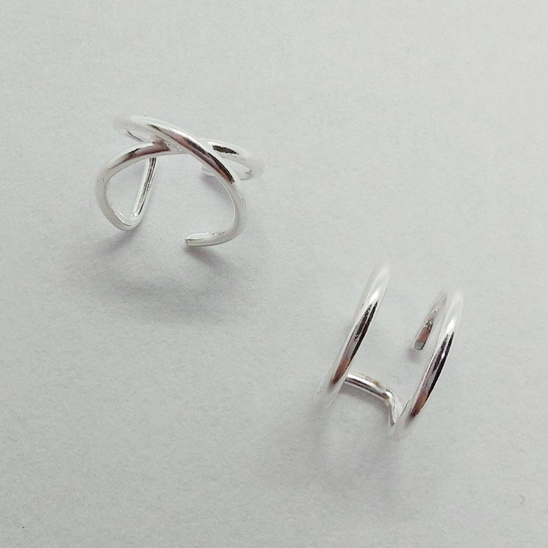 Gold Criss Cross Ear Cuff Gold Cross Over Ear Cuff Double - Etsy UK