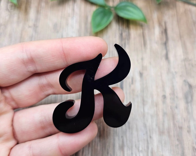 Single Cursive Letter Flexible Silicone Mold 4 Cm (choose Letter ...