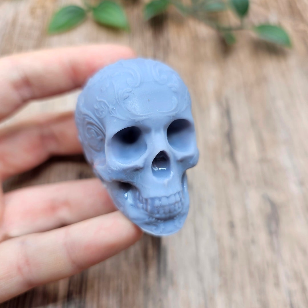 3D Decorated Skull Silicone Mold 5 Cm X 4 Cm for Resin, Jesmonite ...