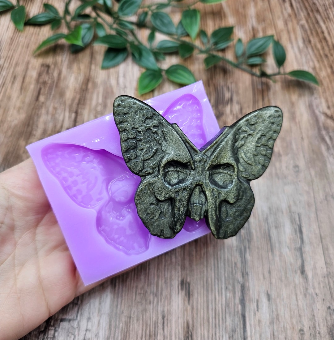3D Moth/butterfly Skull Silicone Mold for Resin, Jesmonite, Plaster ...