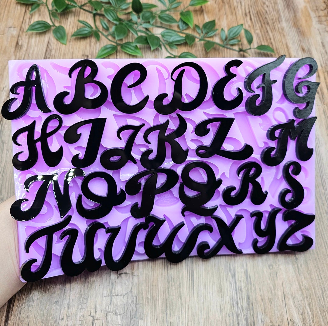 Complete Cursive Alphabet Flexible Silicone Mold 4 Cm 26 Letters - Etsy