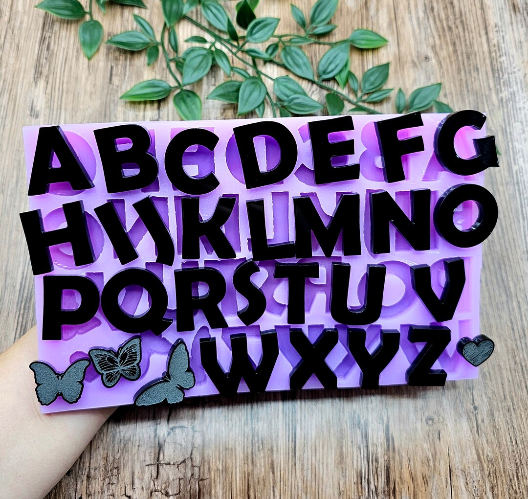 Flexible Silicone Mold, Complete Alphabet Letters, 3 Cm (26 Letters ...
