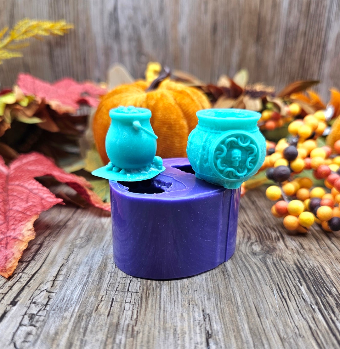 Silicone Mold Set of 2 3D Cauldrons 3 Cm for Resin, Jesmonite, Plaster ...