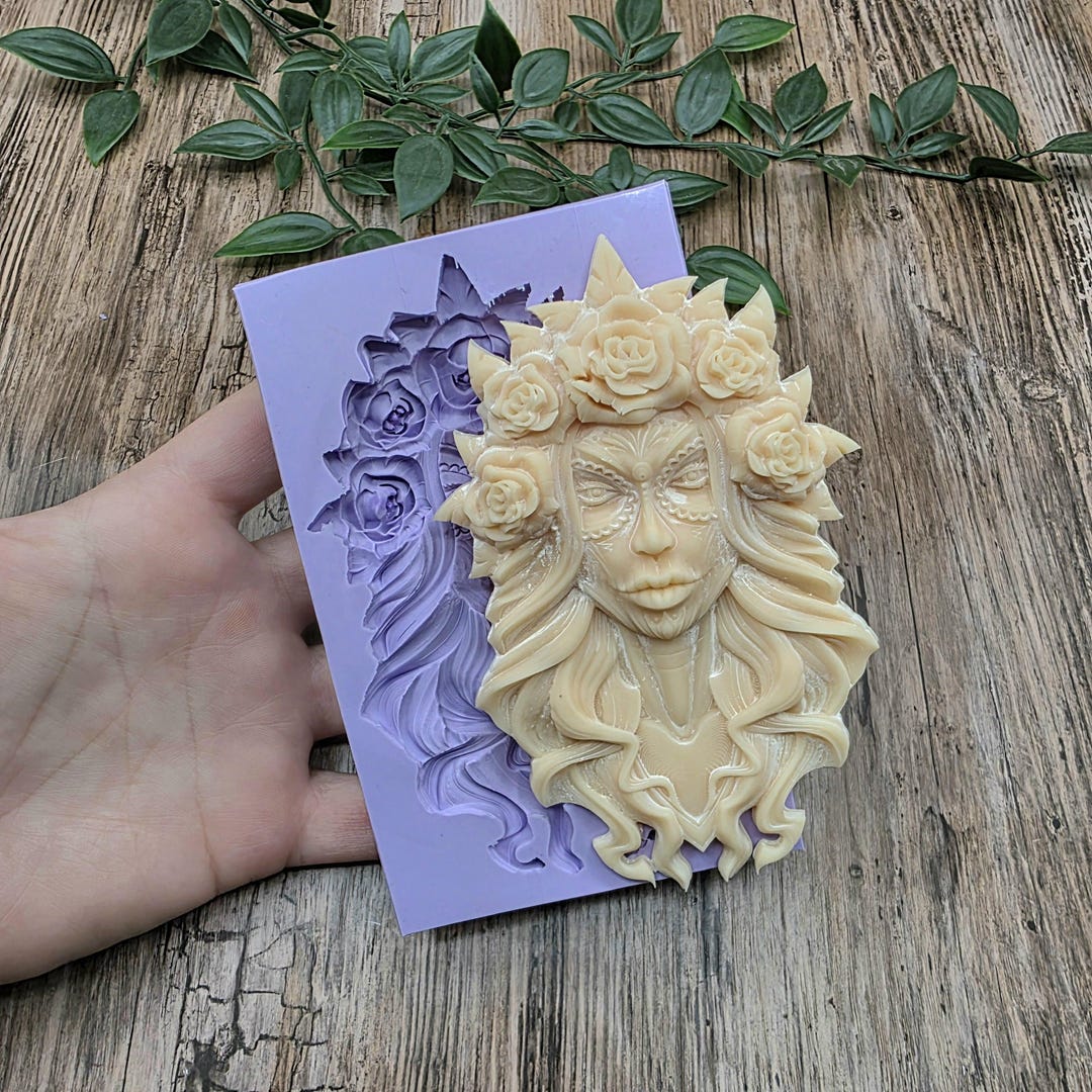 Flexible Silicone Mold 3d Santa Muerte 12 Cm for Resin, Jesmonite ...