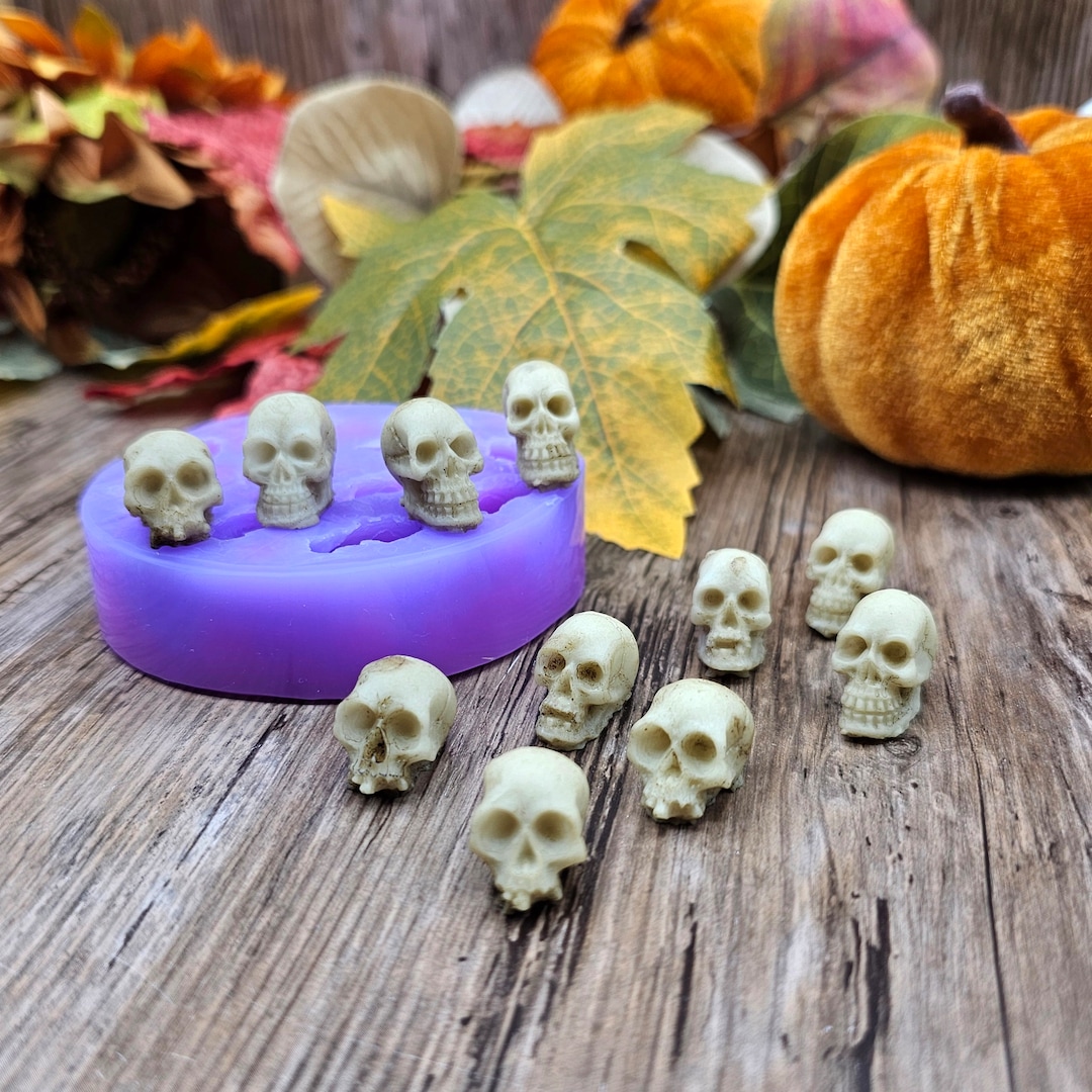 Silicone Mold Set 11 3D Skulls 2 Cm for Resin, Jesmonite, Plaster, Wax ...