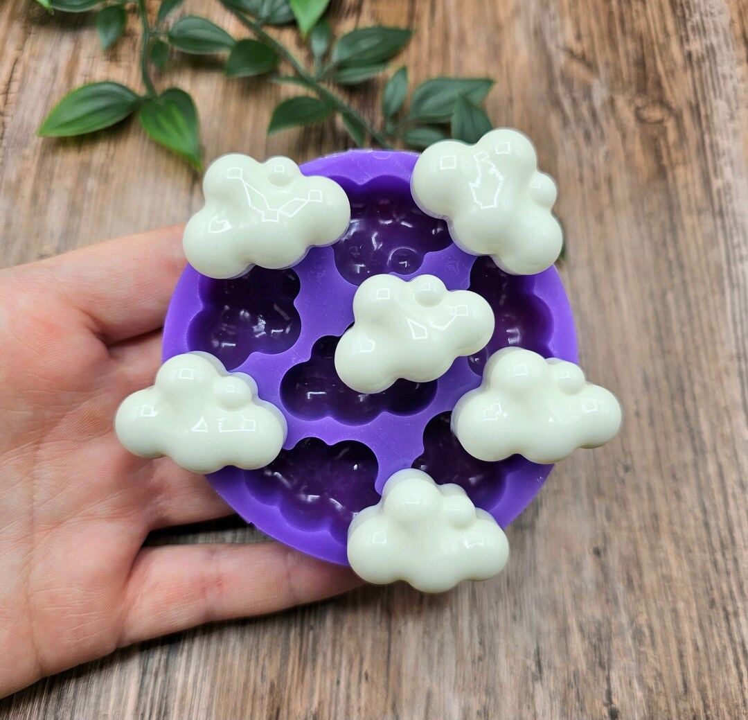 Silicone Mold Set of 6 3D Clouds 3 Cm thickness 1.4 Cm for Resin ...