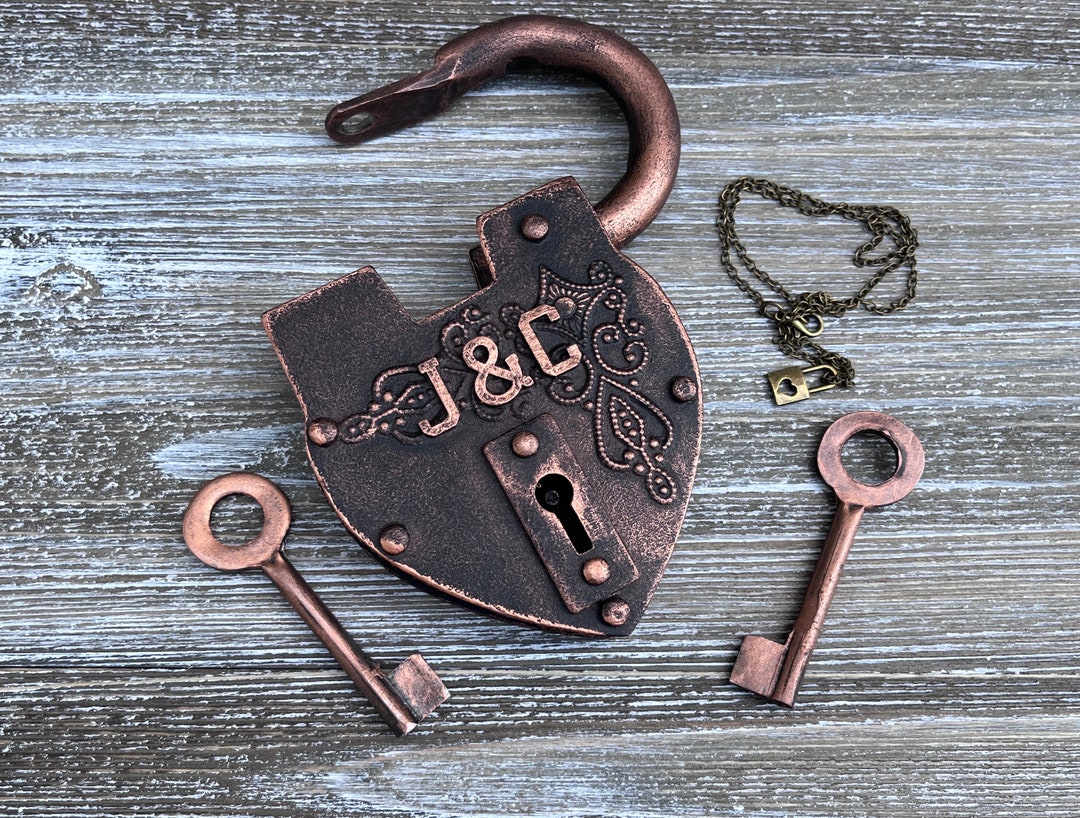 Heart Love Lock Engraved Padlock Unity Wedding Ceremony - Etsy