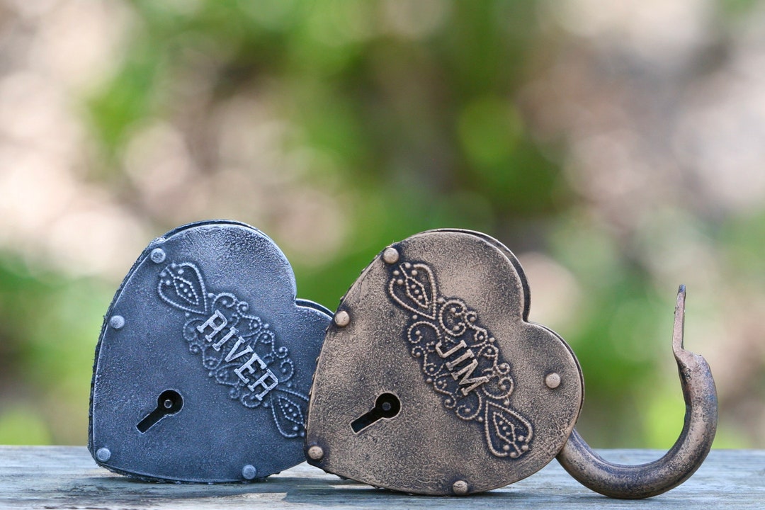 Love Locks Unity Ceremony Set | 2 Antique Heart Padlocks With Keys ...