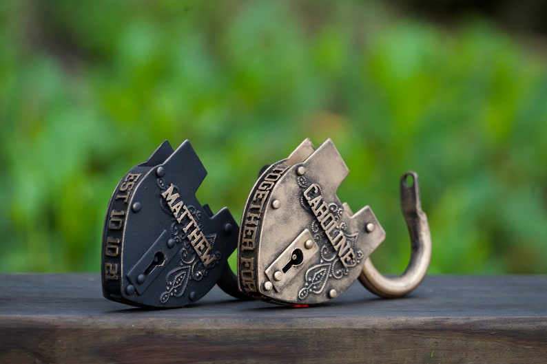 Unity Ceremony Wedding Locks Couple Love Locks Engraved - Etsy