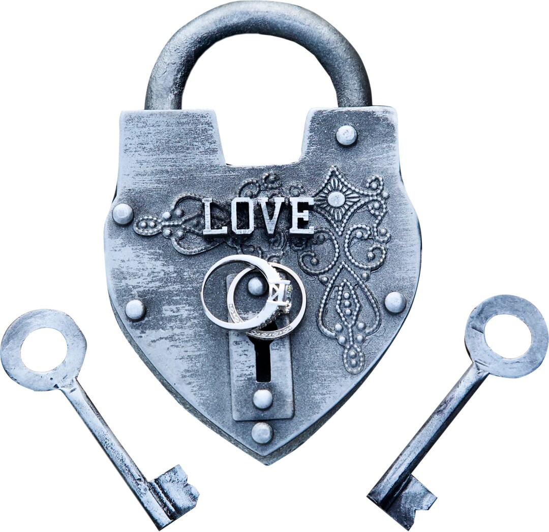 Heart Love Lock Engraved Padlock Unity Wedding Ceremony Unique Gift ...