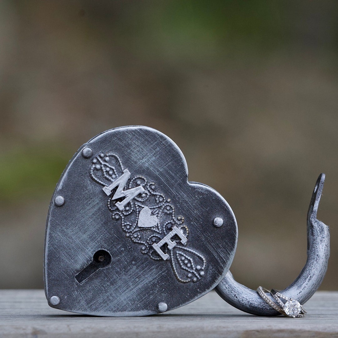 Love Lock Unity Ceremony, Wedding Gift Idea, Engraved Padlock, Heart ...