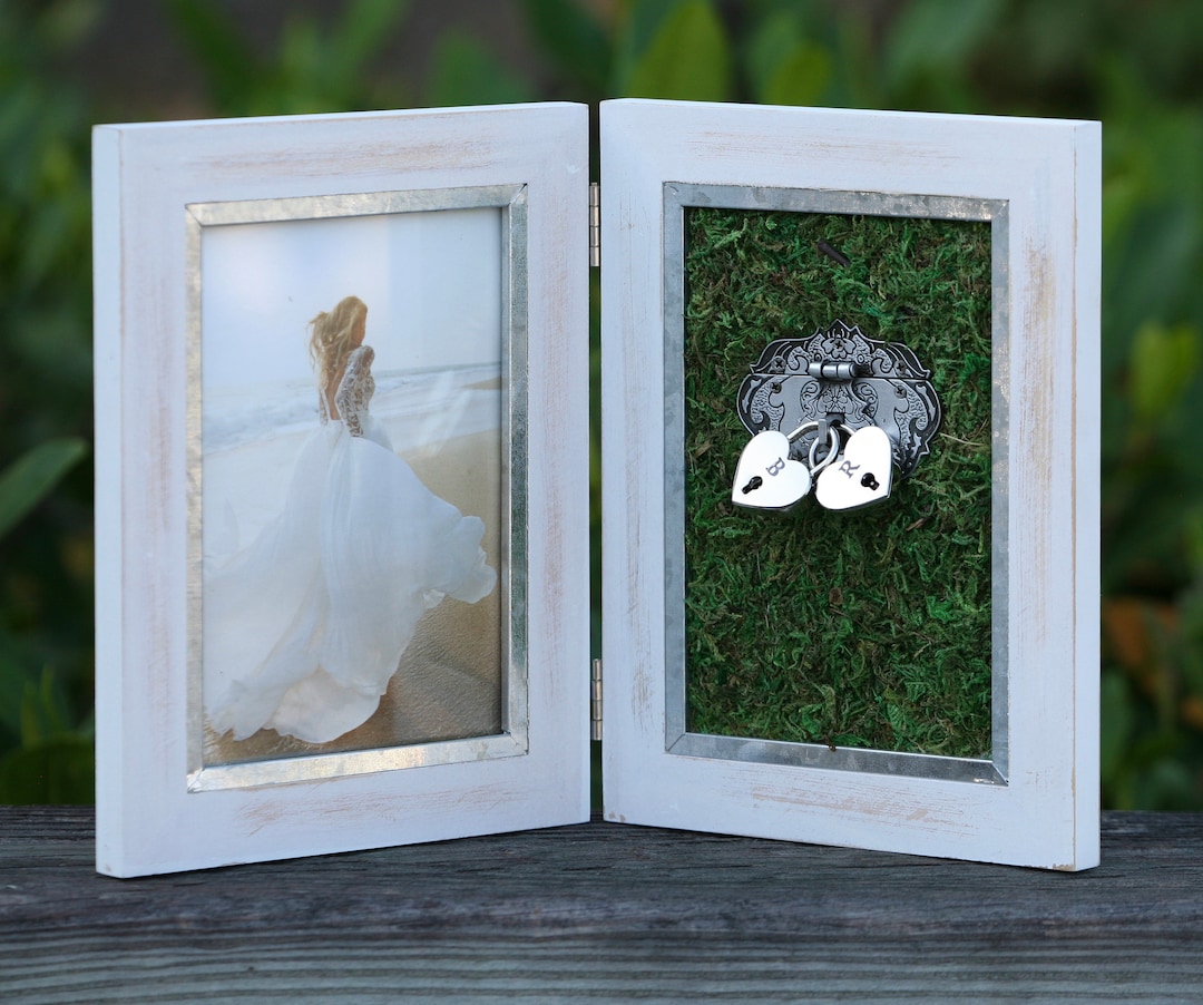 Unity Wedding Lock Ceremony Set, Personalized Love Locks in Frame ...