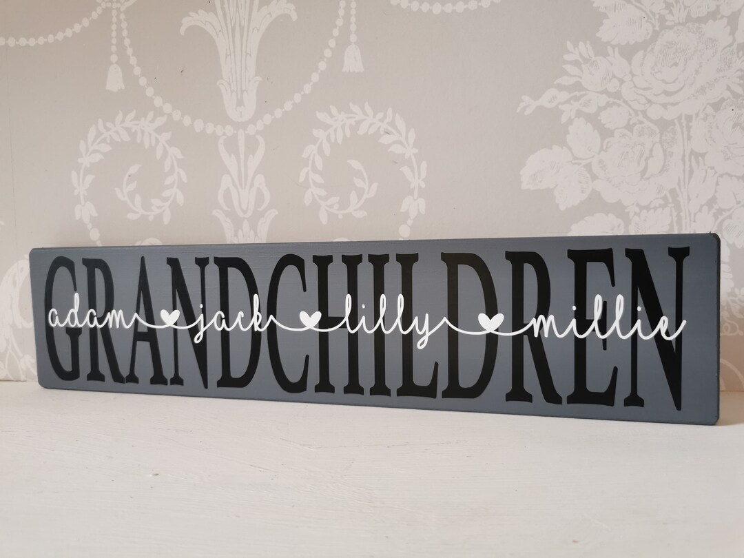 Personalised Wooden Grandchildren Grandad Grandma Grandparent - Etsy