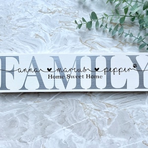 Personalised Wooden Plaque Family Gift New Home - Multiple Sizes and ...