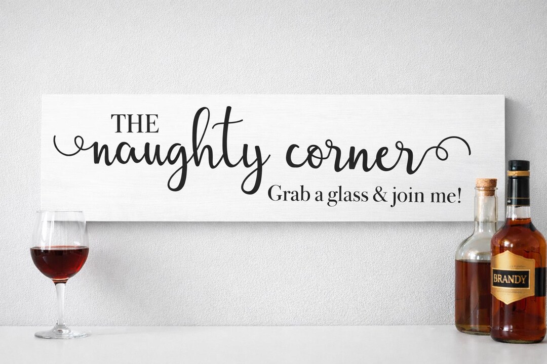 Personalized Naughty Corner Wooden Sign, Home Bar Decor - Etsy UK