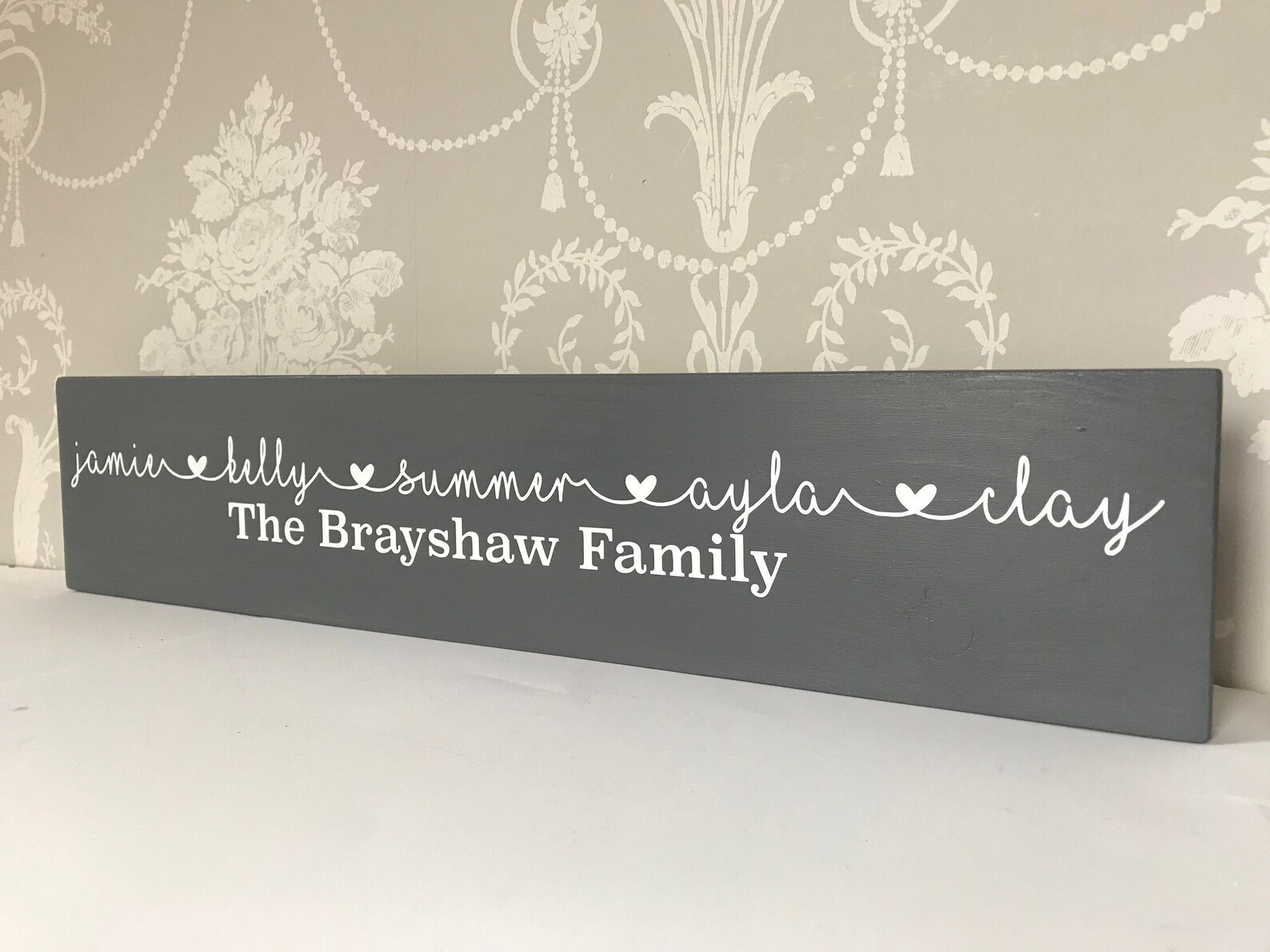 Personalised Wooden Plaque Family Surname & Names New Home Gift ...