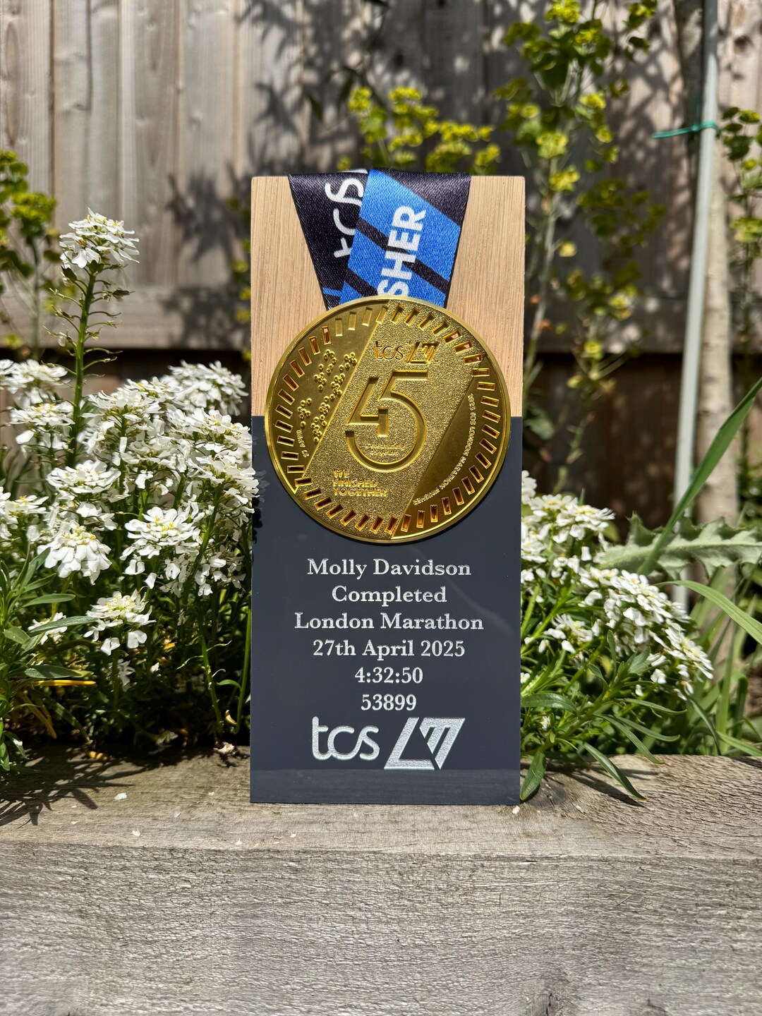 London Marathon 2025 Trophy Made From Solid Oak Engraved and ...