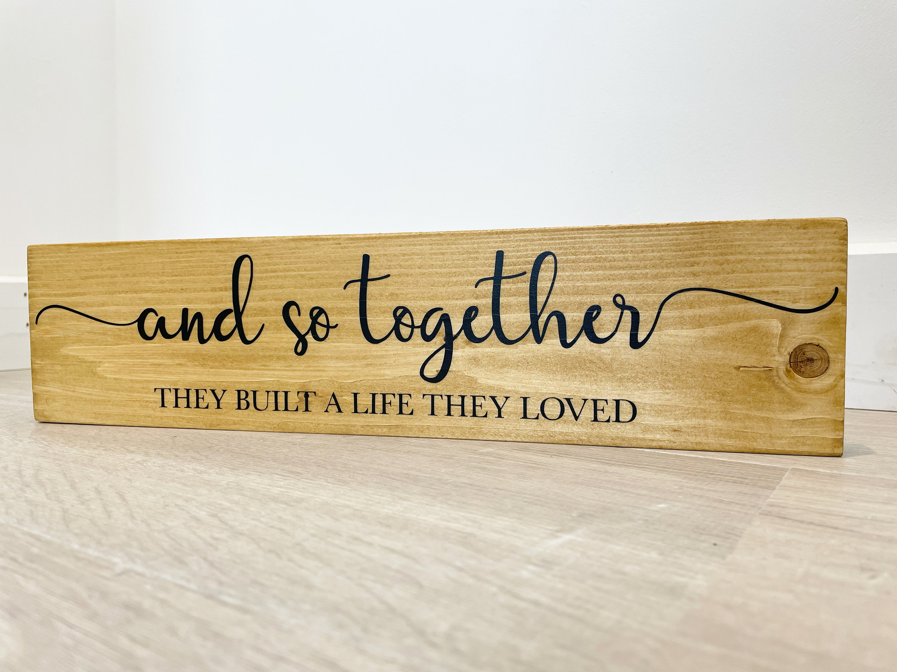 Personalised Wooden and so Together They Built A Life They - Etsy UK