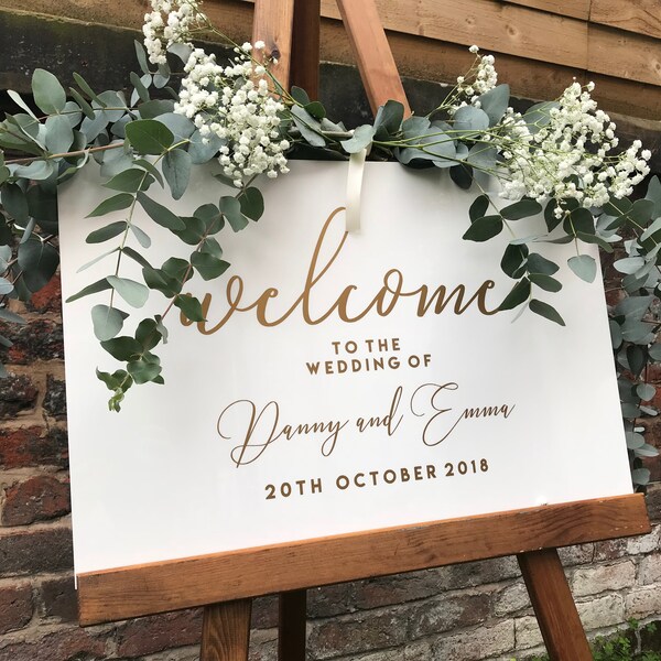Welcome Wedding Sign - Etsy UK