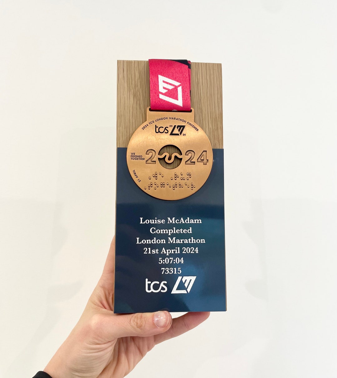 London Marathon Trophy Made From Solid Oak Engraved and Personalised ...