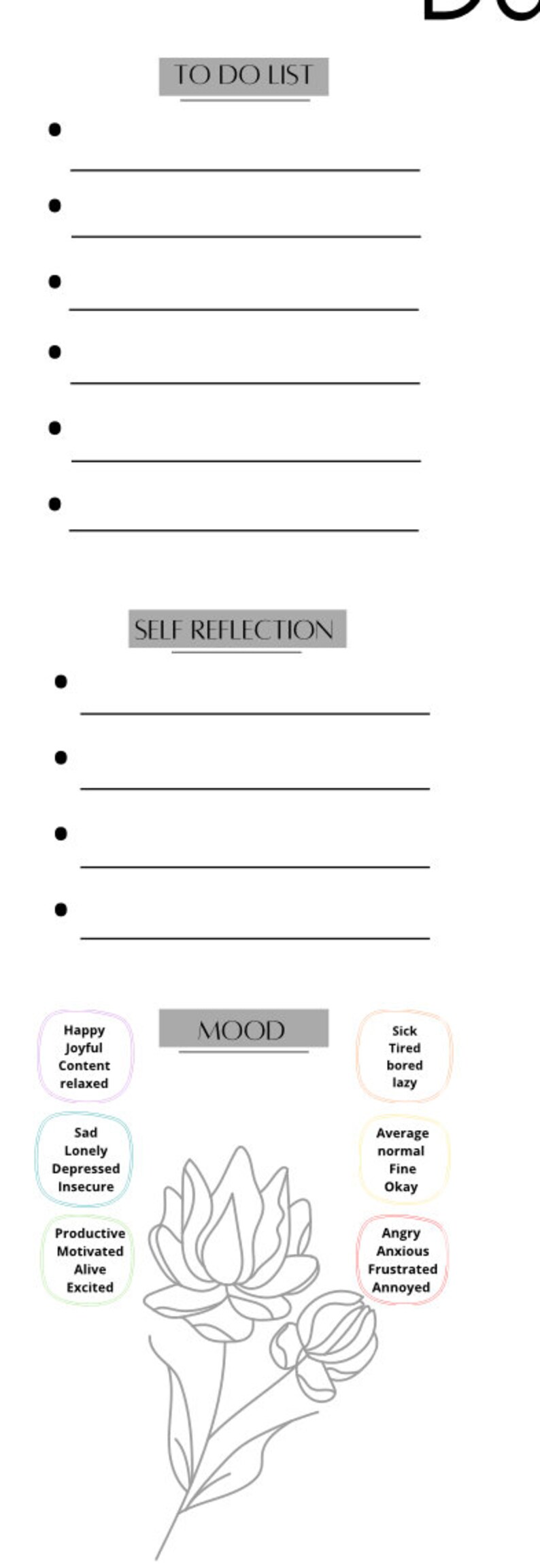 Daily Planner Printable Light Version - Etsy