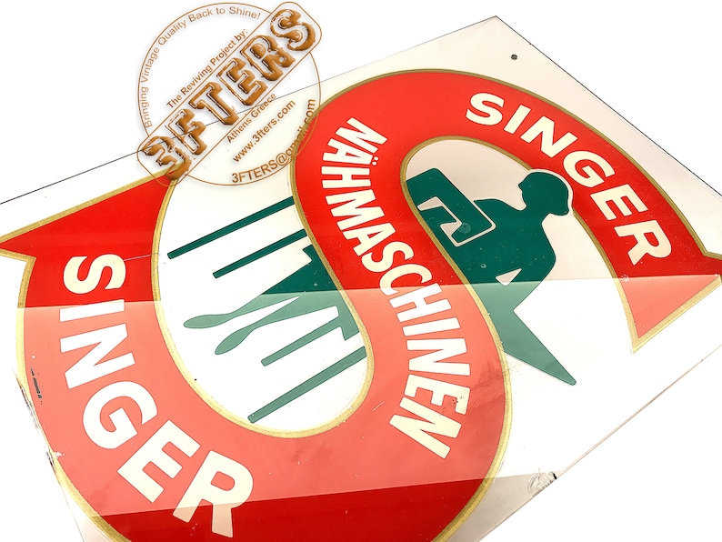SINGER Sewing Machines Glass Sign German Nahmaschinen - Etsy