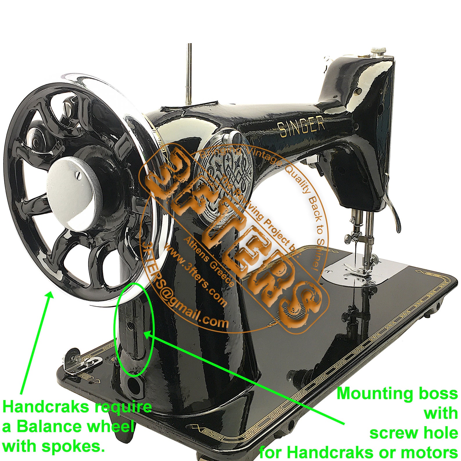 Vintage SINGER SIMANCO Sewing Machine Hand Crank Serviced & - Etsy