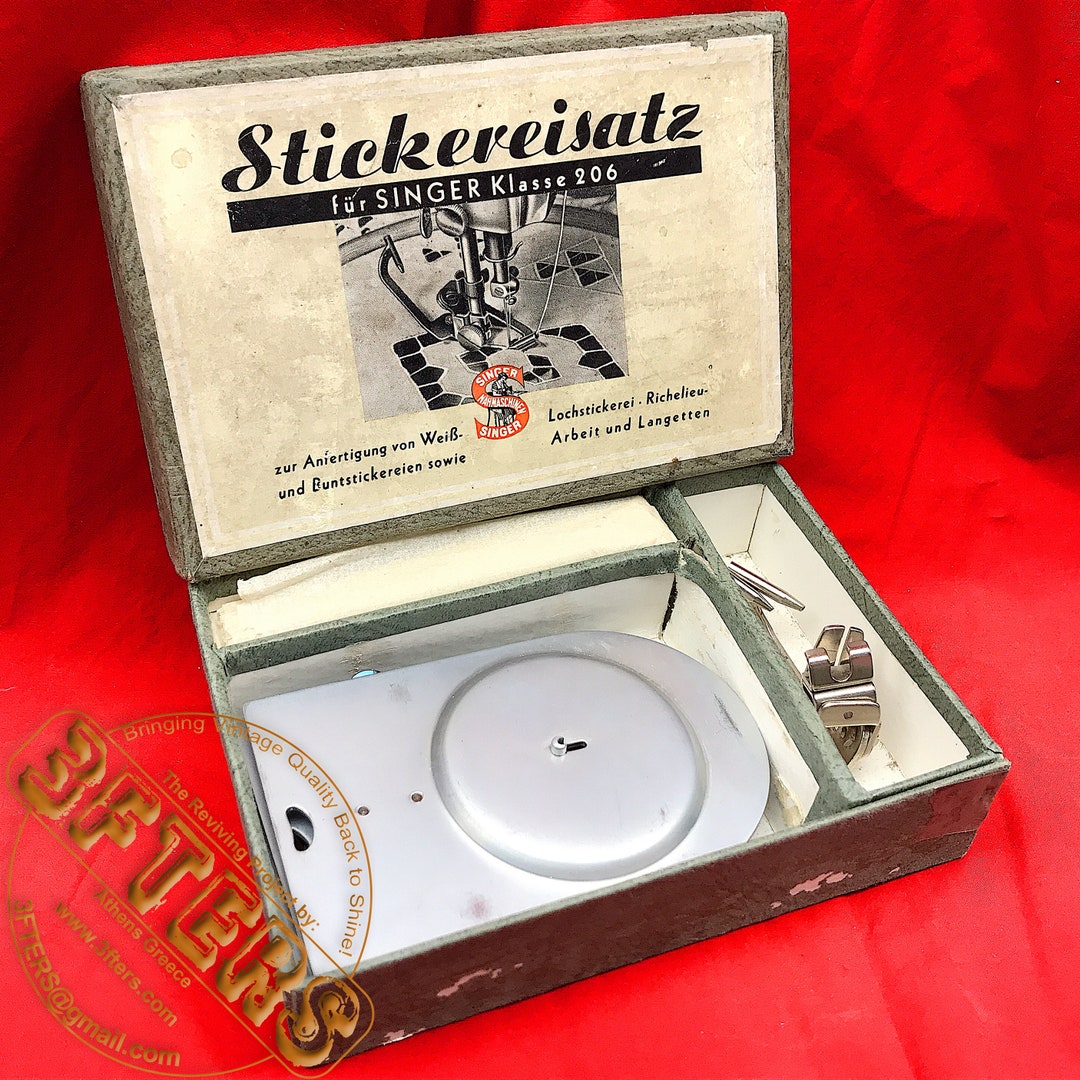 VTG SINGER Embroidery Attachment for 206 216 306 316 319 Zig Zag Sewing ...