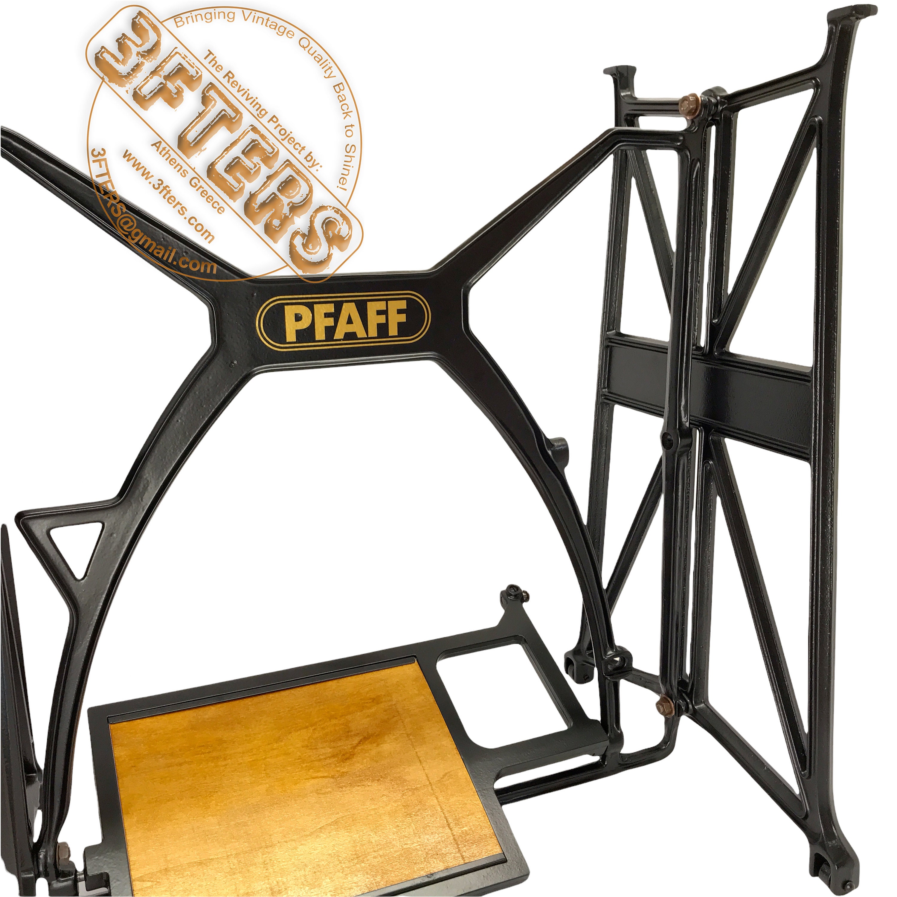 PFAFF Sewing Machine Table Cast Iron Stand Legs Base by 3FTERS (non ...