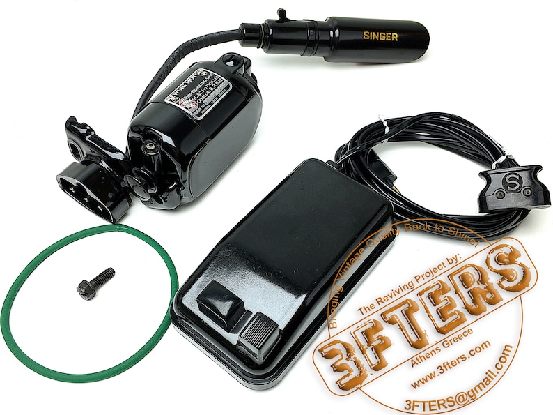 SINGER SIMANCO Sewing Machine Motor, Light, Pedal Cabling Serviced ...