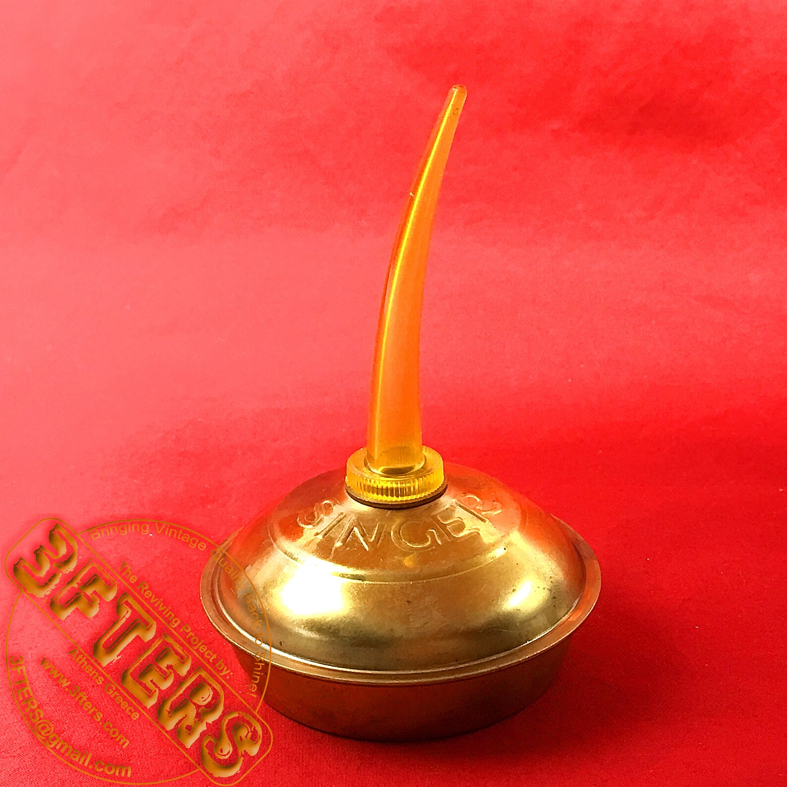 SINGER Sewing Machine Oiler Vintage German Tin Metal Oil Can - Etsy