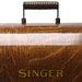 SINGER Sewing Machine Tiger Wood Bentwood Carrying Case for 15 15-91 ...