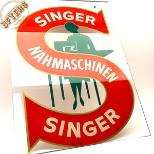 SINGER Sewing Machines Glass Sign German Nahmaschinen - Etsy