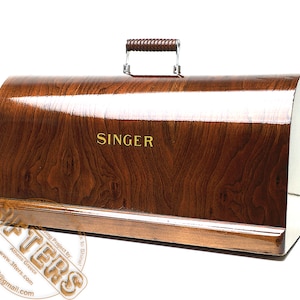 SINGER Sewing Machine Bentwood Carrying Wooden Case Top Cover Lid for ...