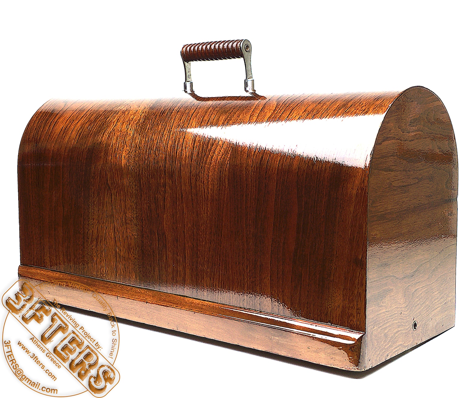 SINGER Sewing Machine Bentwood Carrying Wooden Case Top Cover Lid for ...