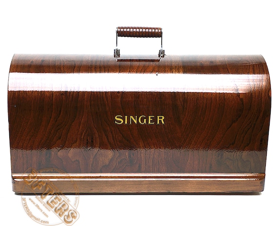 SINGER Sewing Machine Bentwood Carrying Wooden Case Top Cover | Etsy