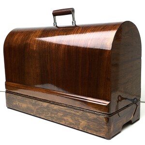 SINGER Sewing Machine Bentwood Wooden Carrying Case for 15 15-91 201 ...