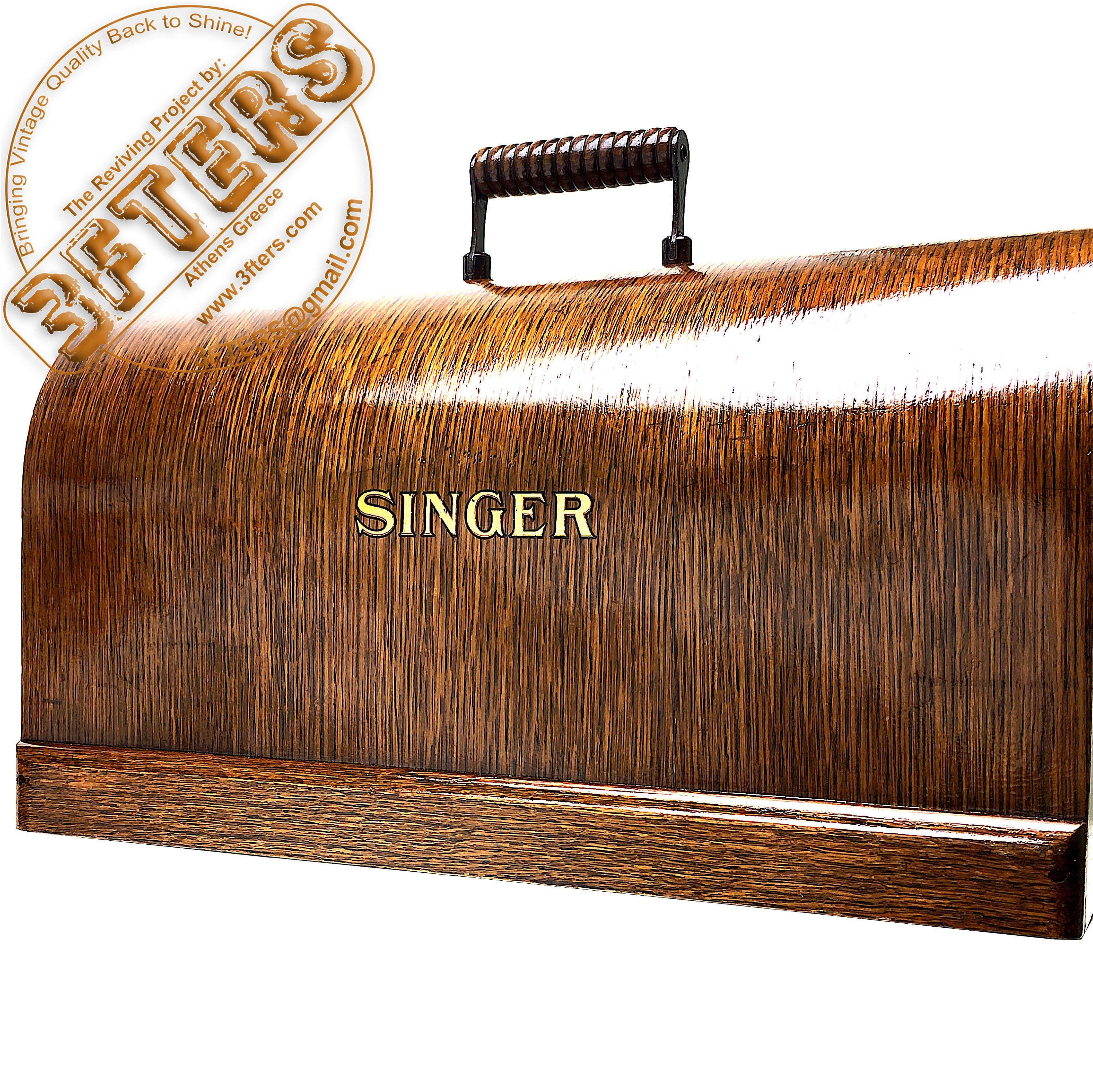 SINGER Sewing Machine Bentwood Carrying Wooden Case Top Cover | Etsy