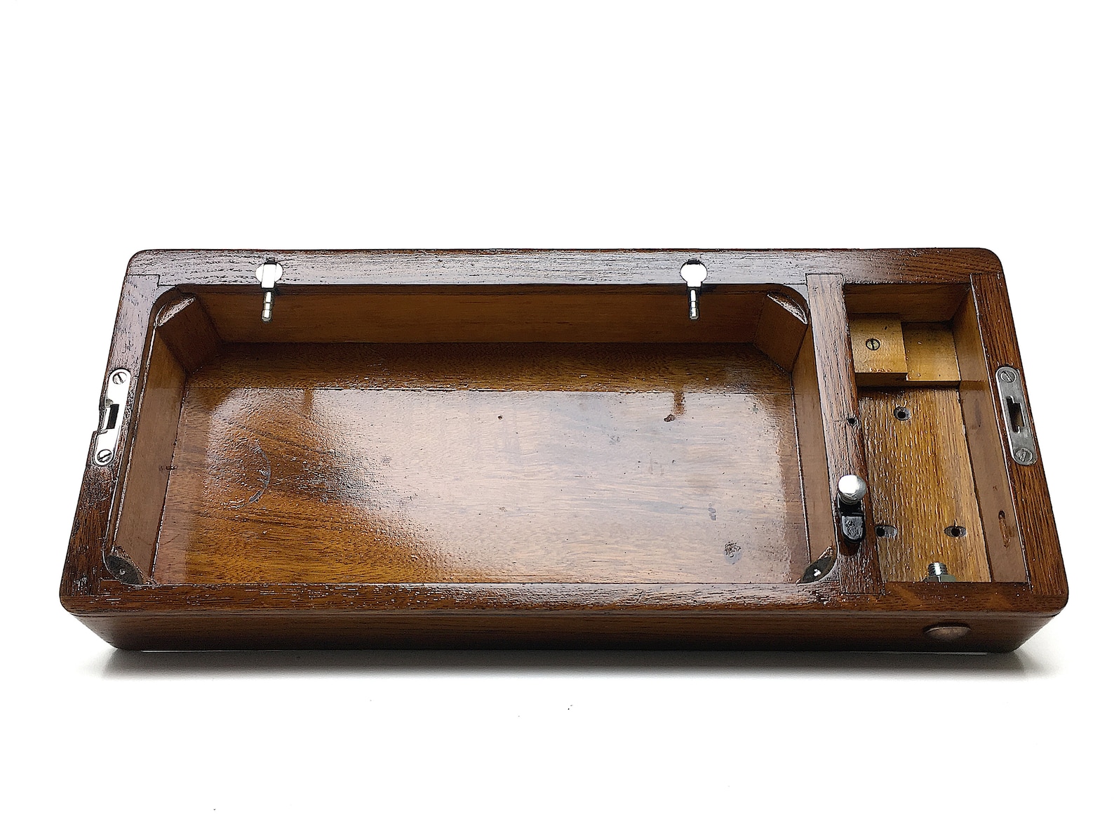 SINGER Sewing Machine Tiger Wood Bentwood Carrying Case for 15 15-91 ...
