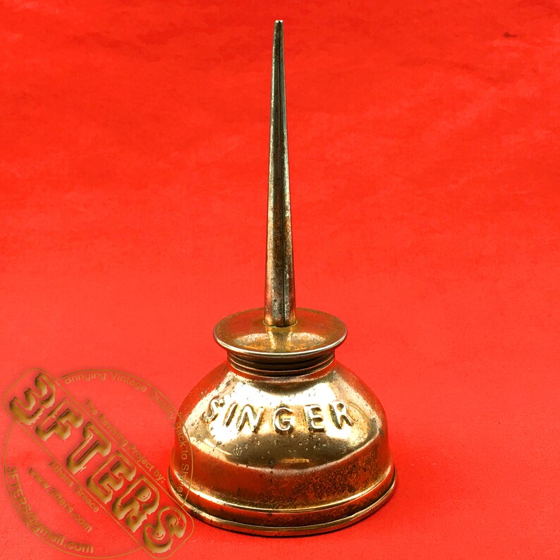 Vintage SINGER Sewing Machine Oiler Tin Oil Can Container - Etsy