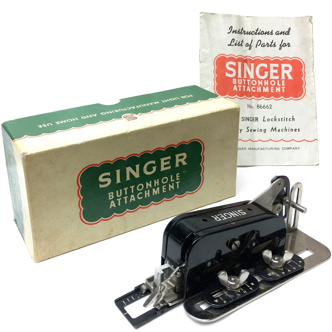 SINGER SIMANCO 86662 Buttonholer Attachment Low Shank 201 Featherweight ...