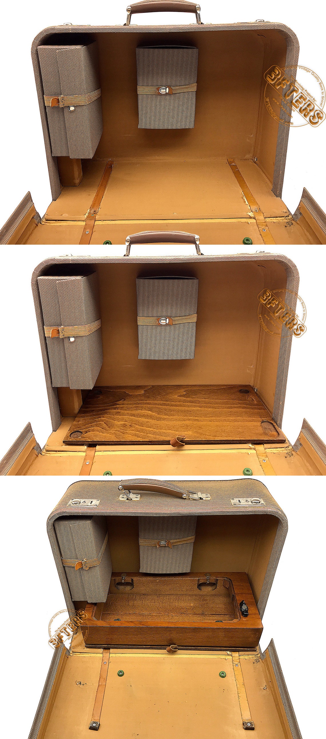 VTG German SINGER Sewing Machine Case & Base With Extension Board Box ...