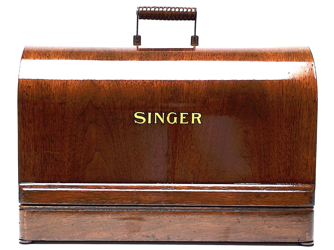 SINGER Sewing Machine Bentwood Wooden Carrying Case for 99k 28 128 VS-3 ...